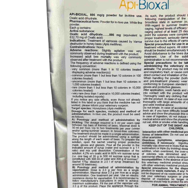 Api-Bioxal (35g) Expiry Jan 28 - Varroa Control