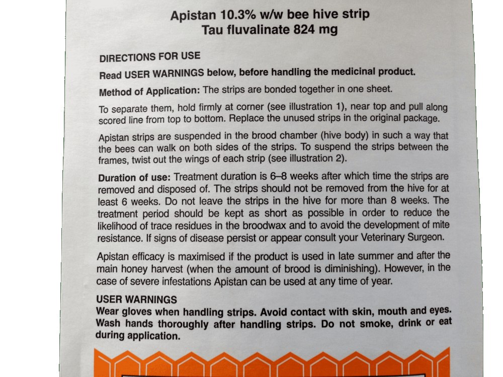 Apistan Varroa Control - By VITA - Pack of 10 Strips - Exp Mar 2027