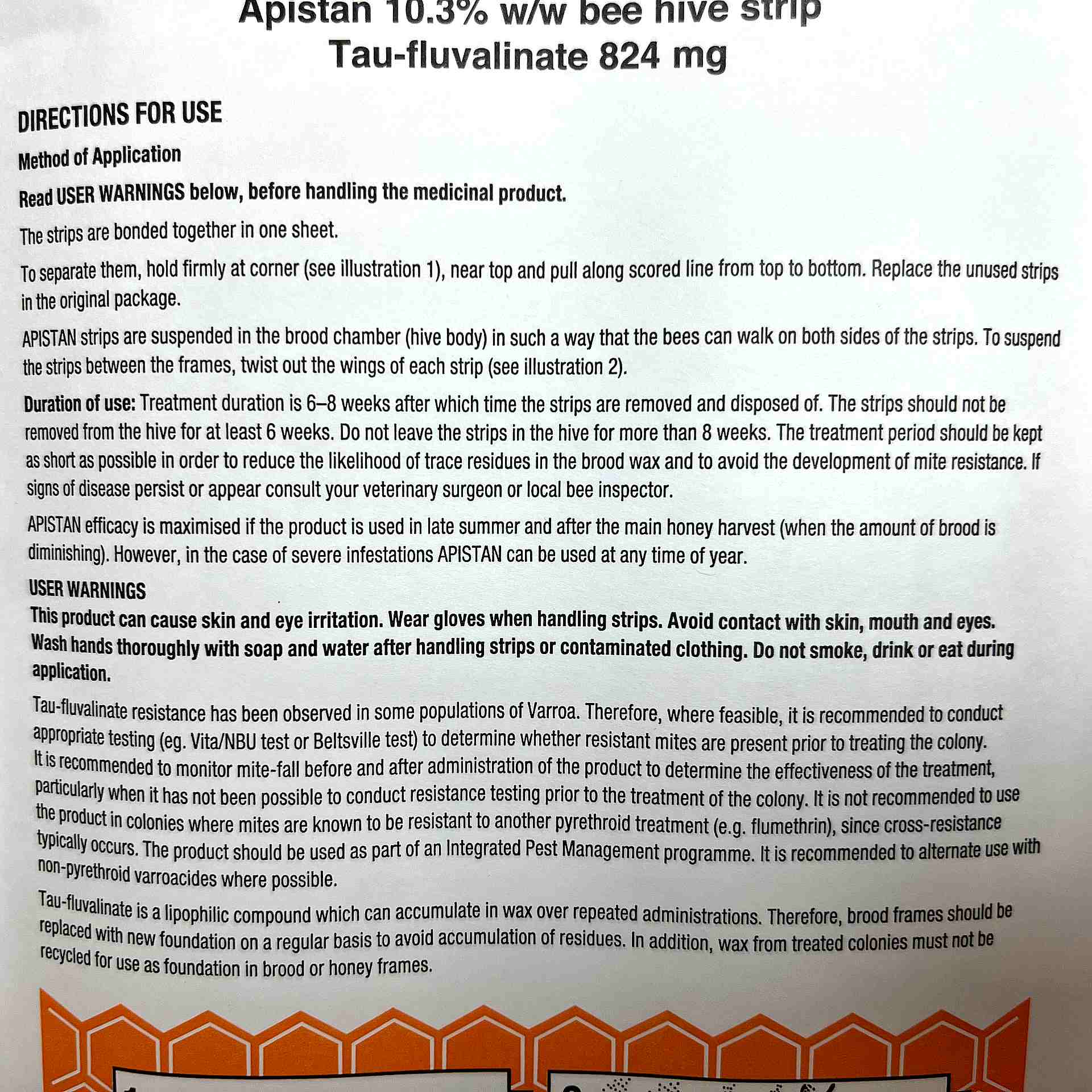Apistan Varroa Control - By VITA - Pack of 10 Strips - Exp Mar 2027