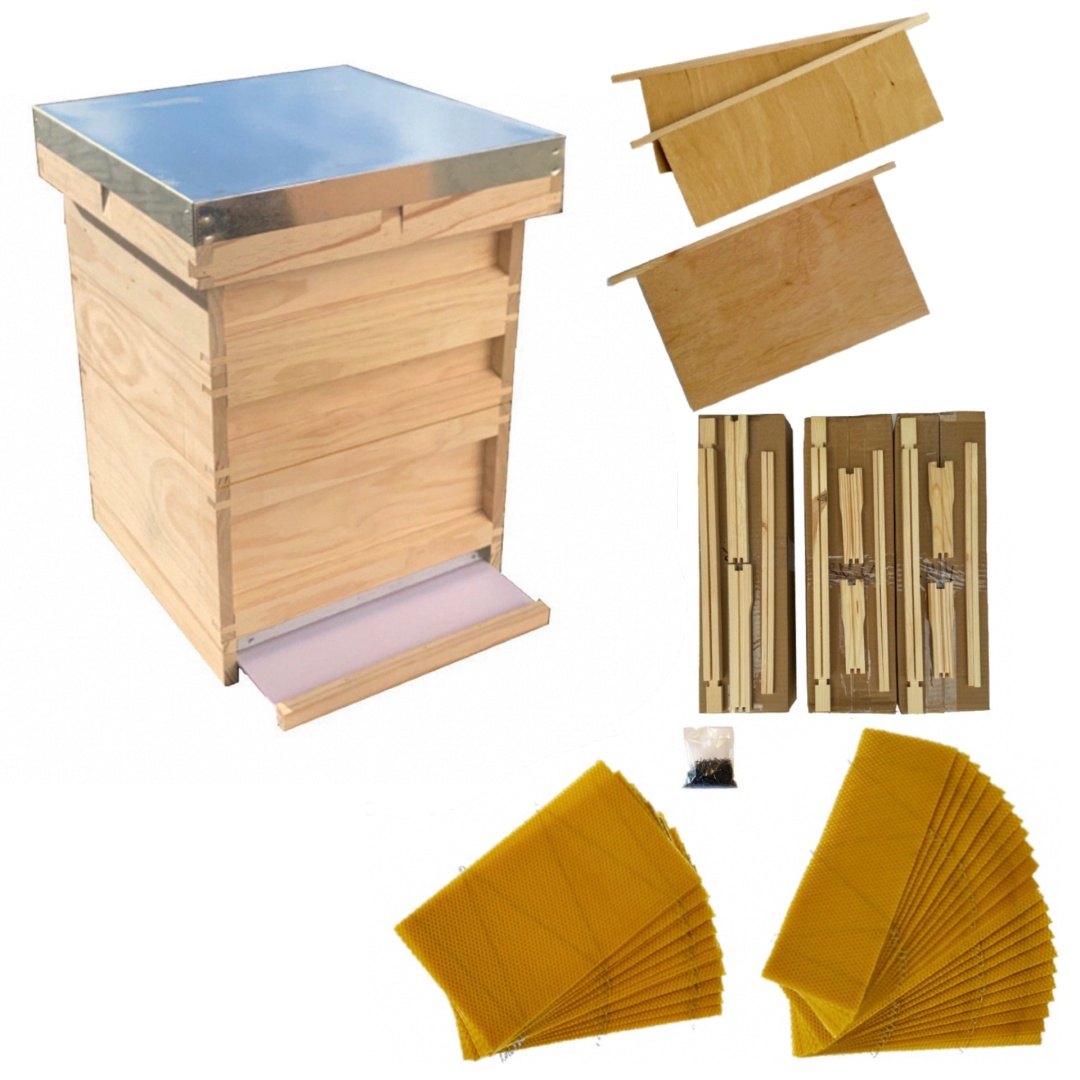 Complete Beginner Beekeeping Kit: Full Hive - Suit - Tools