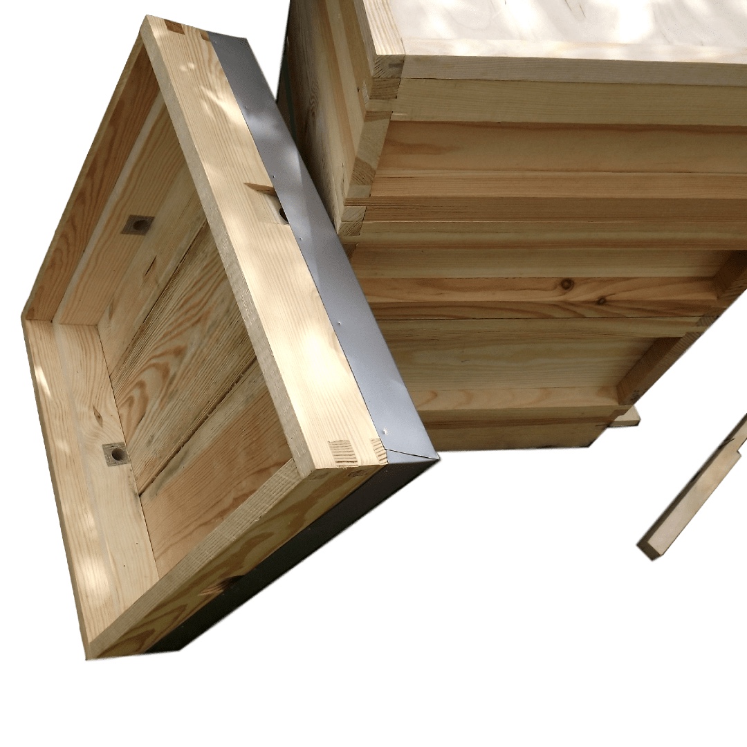 Pine National Beehive with 2 Supers