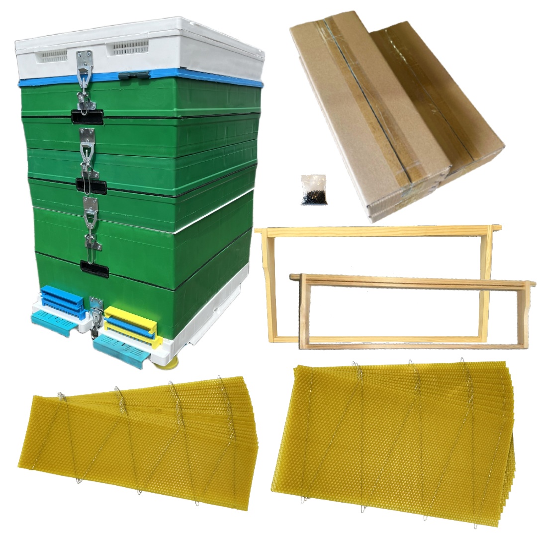 Complete Technoset Langstroth Hive Kit - Green