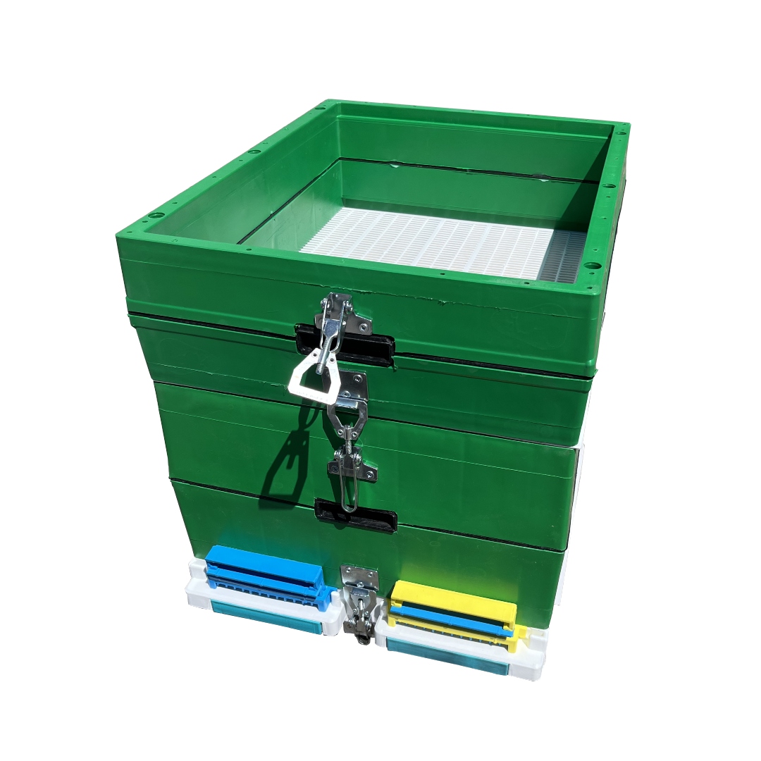 Technoset Langstroth Hive with 1 Shallow Super - Green